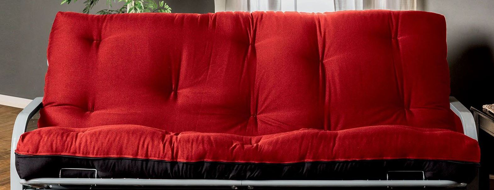 Knox 8" Red and Black Futon Mattress by Furniture of America ...