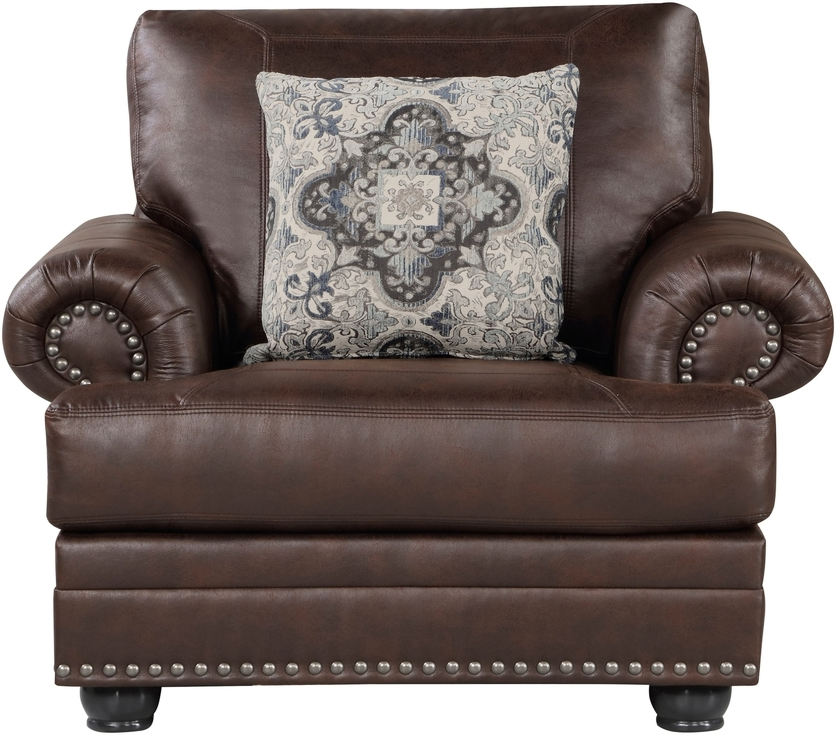 Franklin Chair In Dark Brown by Homelegance | 1StopBedrooms