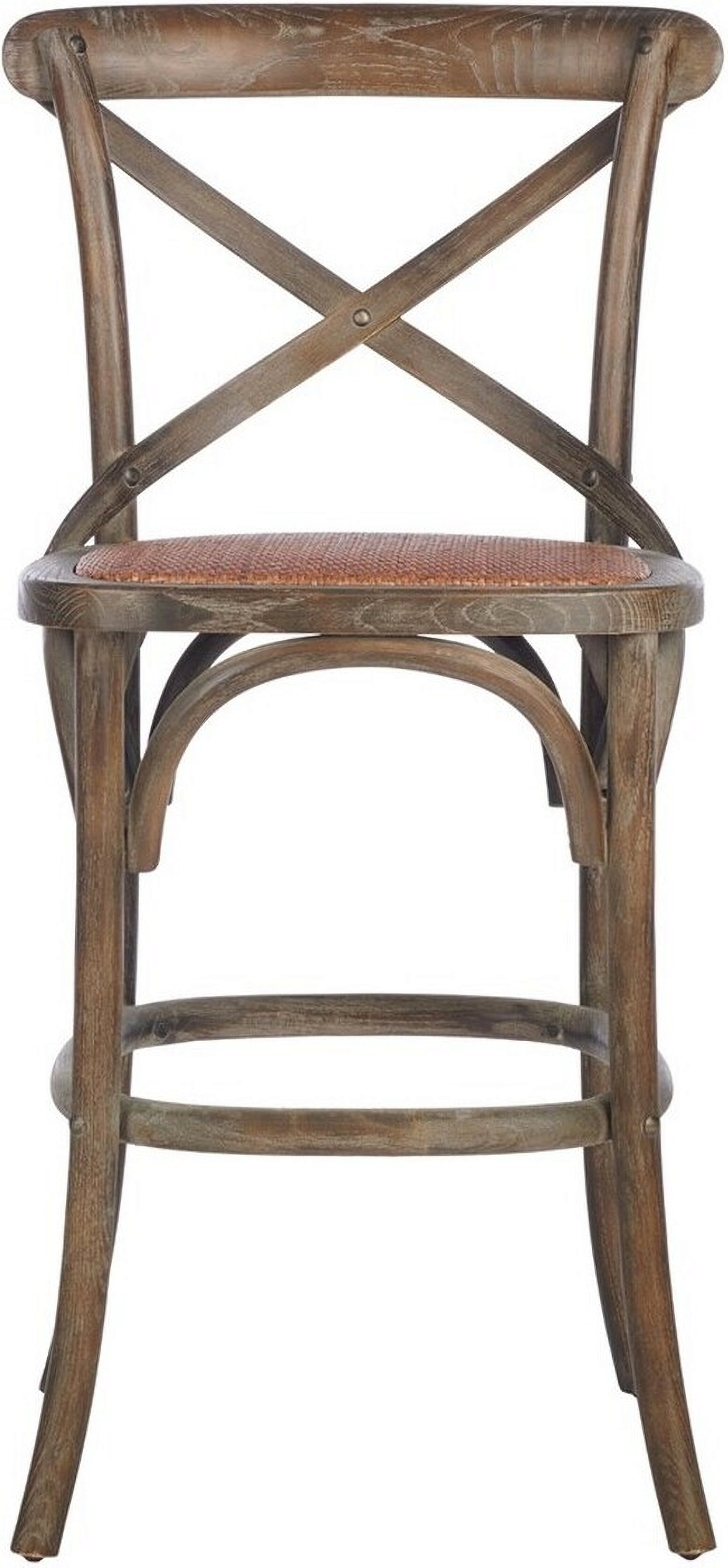 Franklin x Back Counter Stool in Weathered Grey by Safavieh | 1StopBedrooms