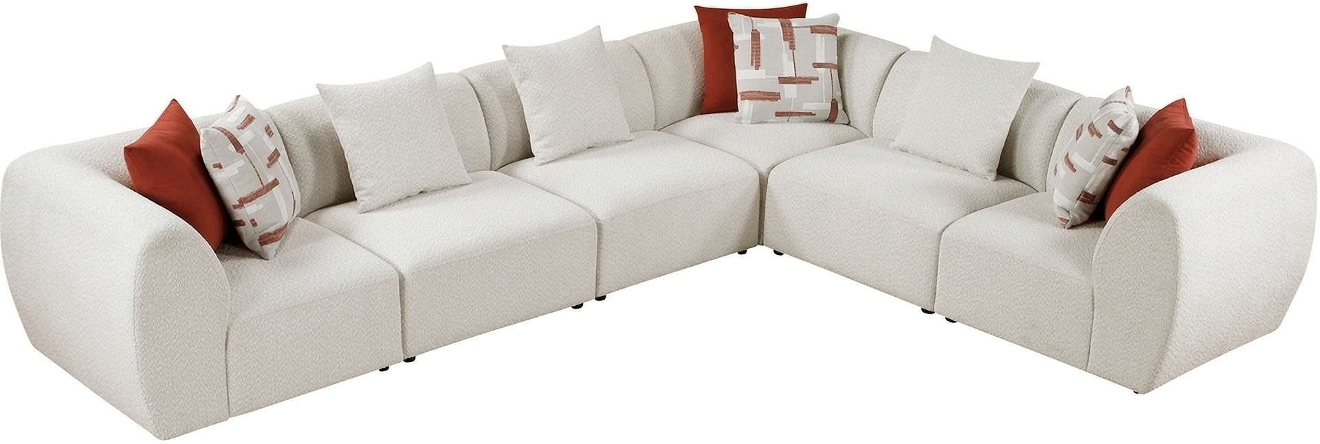 Franz 6-Piece Modular Sectional In Beige by Homelegance | 1StopBedrooms