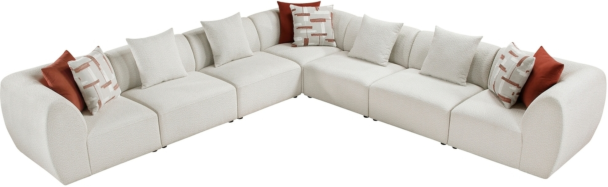 Franz 7-Piece Modular Sectional In Beige by Homelegance | 1StopBedrooms