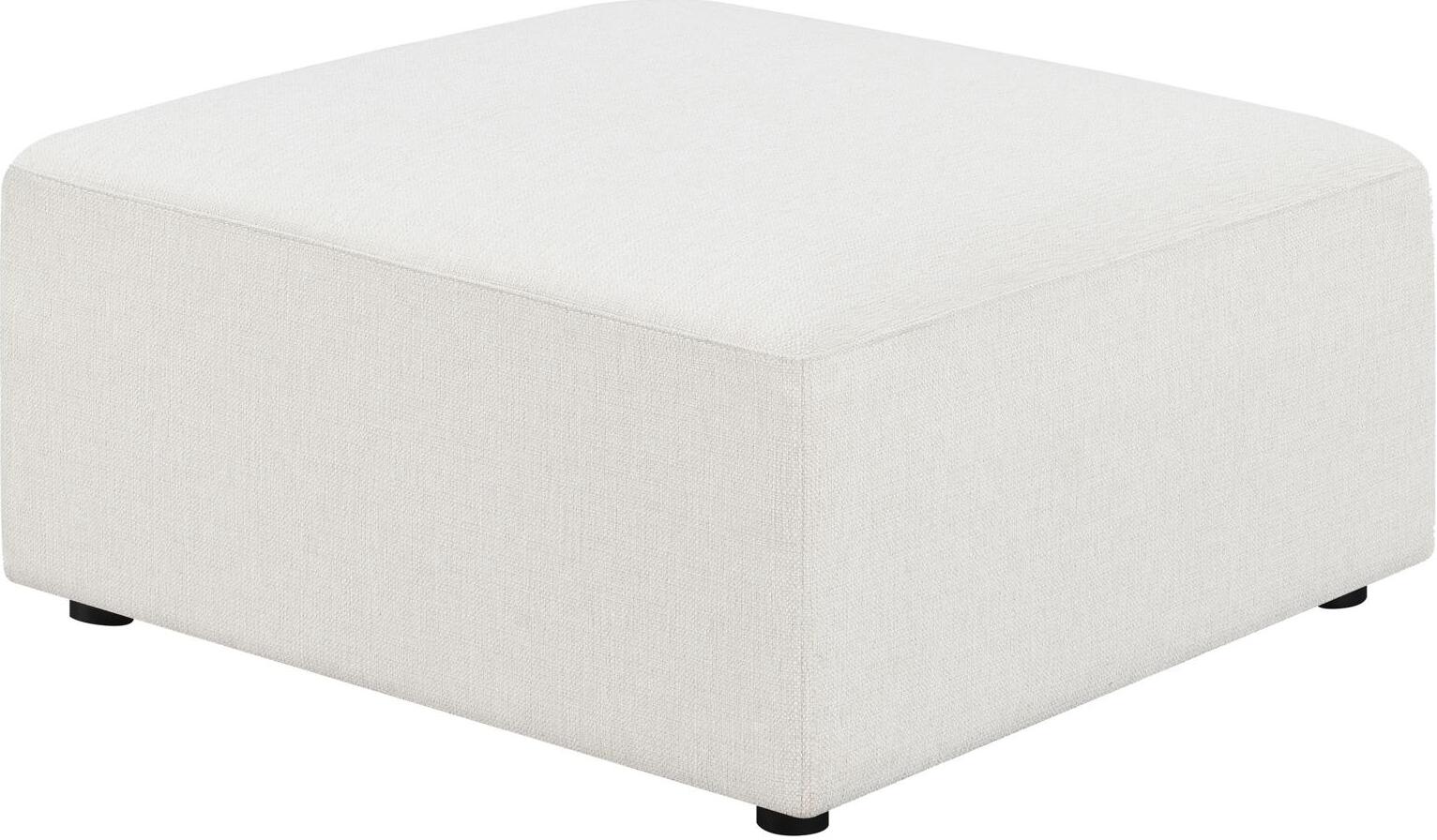 Freddie Upholstered Square Ottoman Pearl by Coaster | 1StopBedrooms Freddie Upholstered Square Ottoman Pearl by Coaster | 1StopBedrooms
