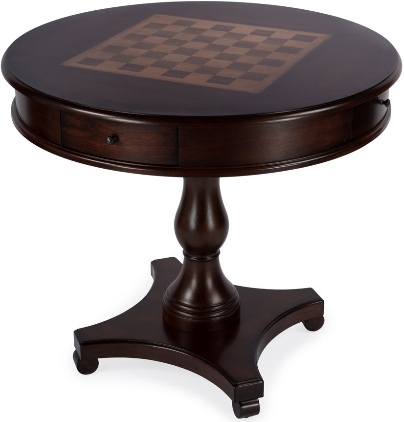 Fredrik 34 Inch D Round Game Table In Dark Brown by Butler Specialty ...
