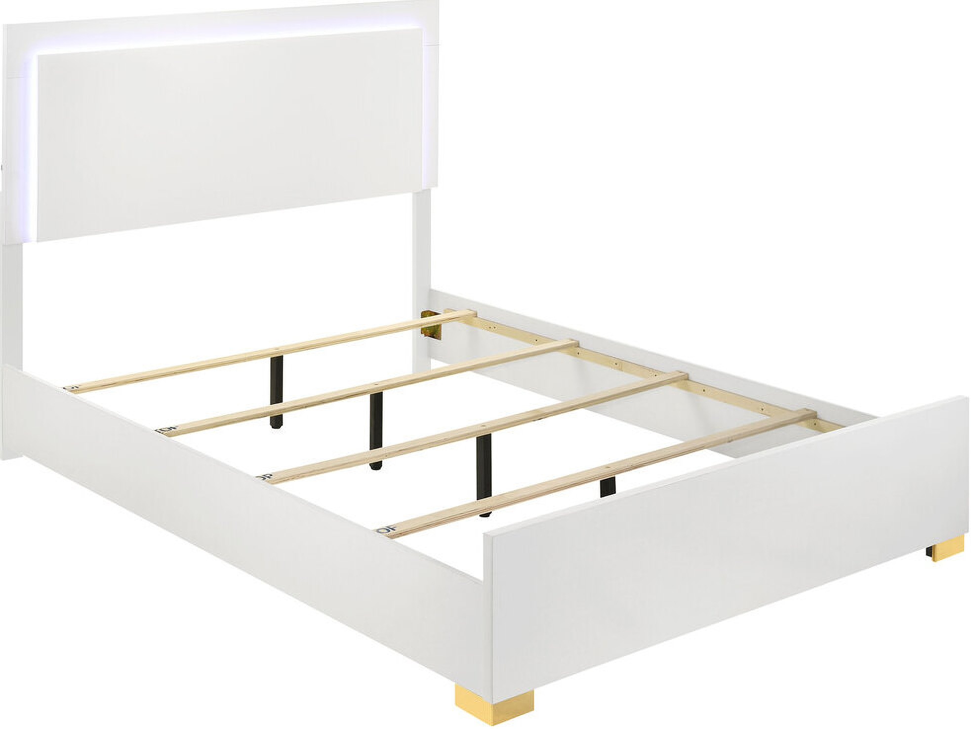 Marceline Full Bed with LED Headboard White by Coaster | 1StopBedrooms