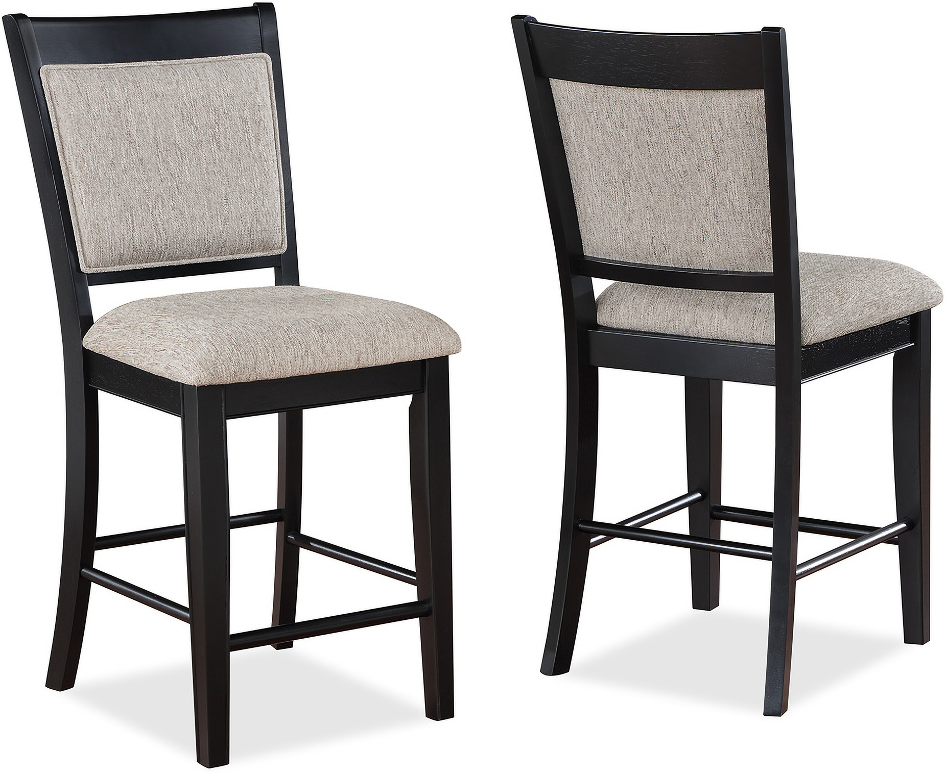 Fulton Counter Height Chair Set of 2 In Light Gray by Crown Mark | 1StopBedrooms