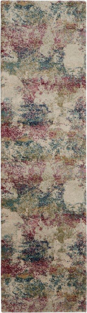 Fusion Cream and Multi 8' x 8' Runner Area Rug by Nourison | 1StopBedrooms