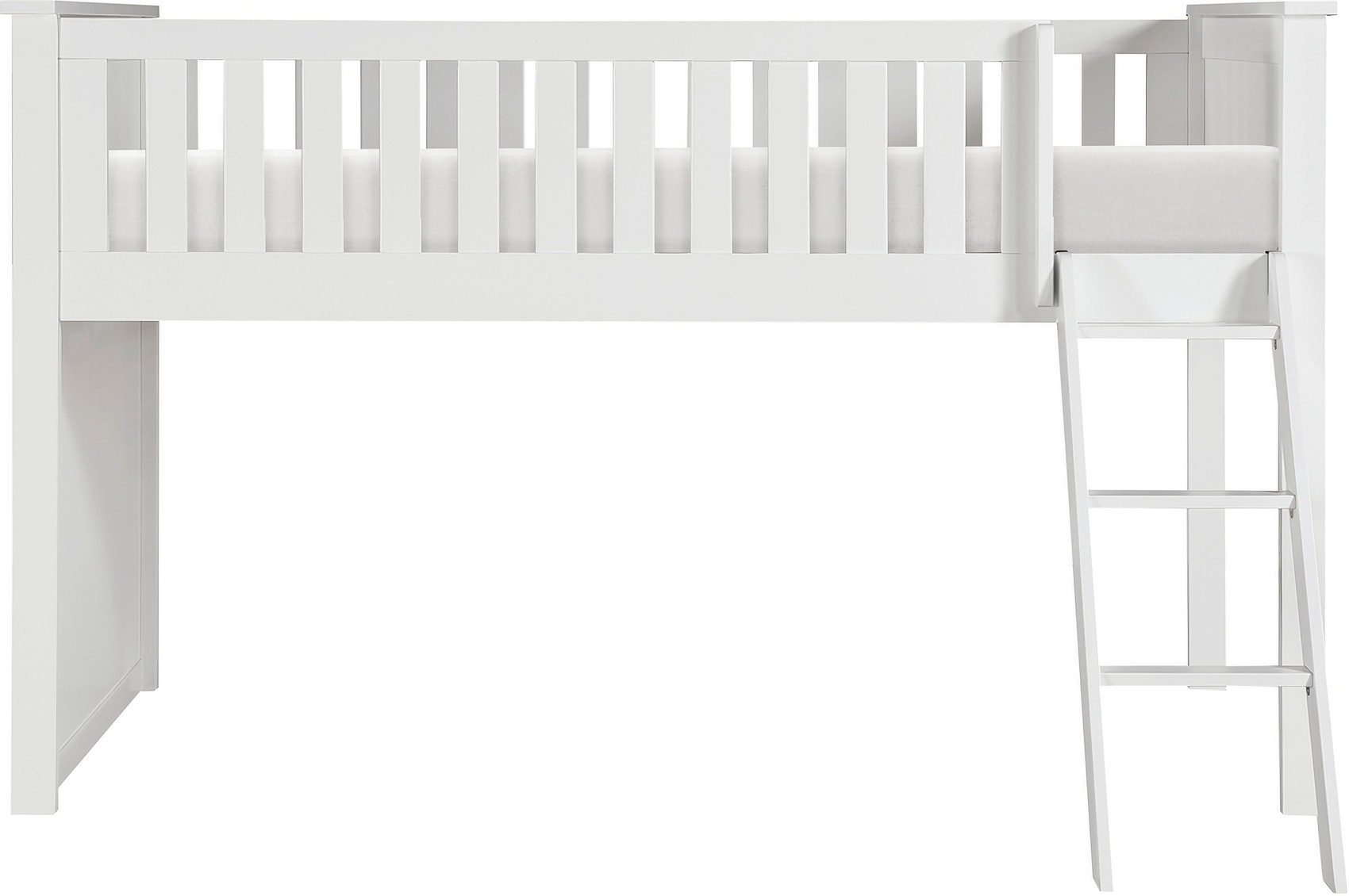 Galen Twin Low Loft Bunk In White by Homelegance | 1StopBedrooms