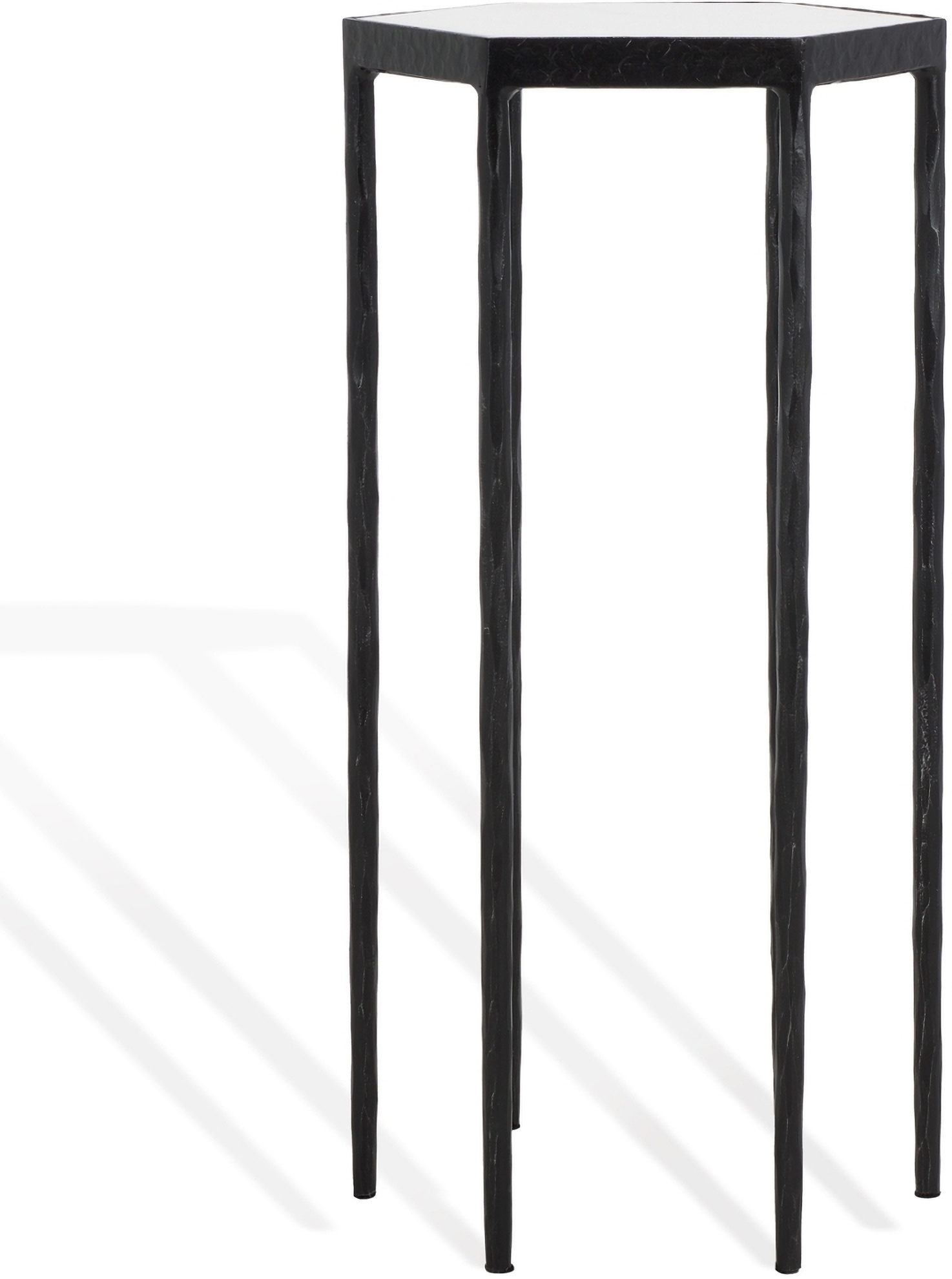 Galvin Marble Top Drink Table In Black and White by Safavieh Couture ...