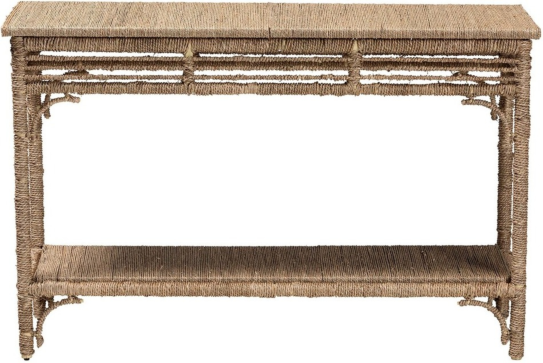 Ganit Handwoven Seagrass Console Table In Natural Brown by Baxton ...