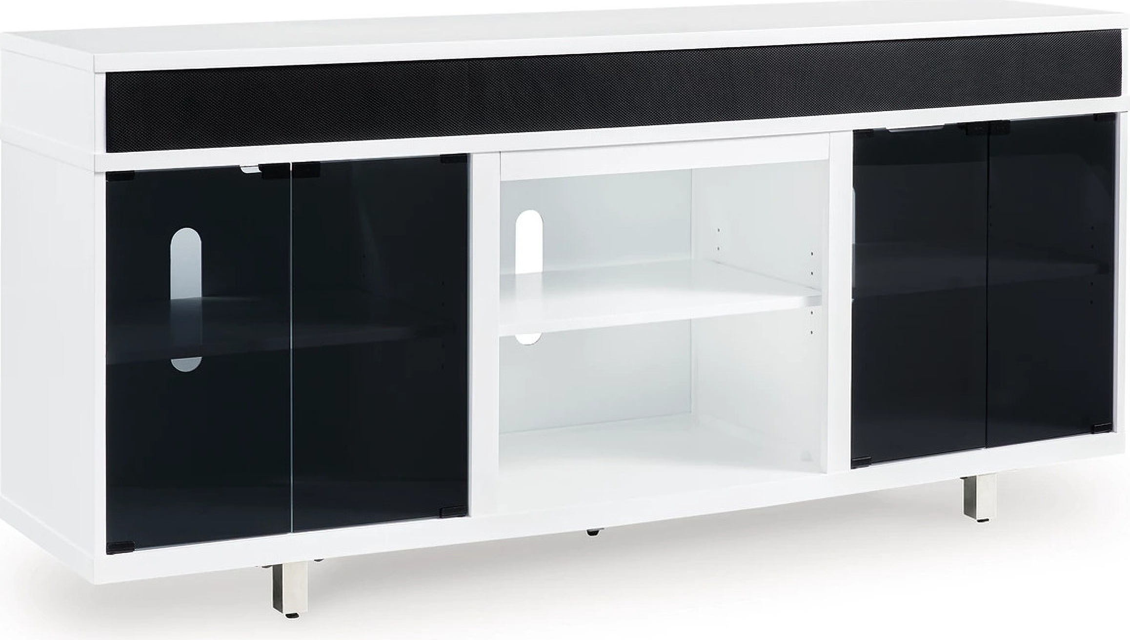 Gardoni 72 Inch TV Stand In White And Black by Ashley Furniture ...