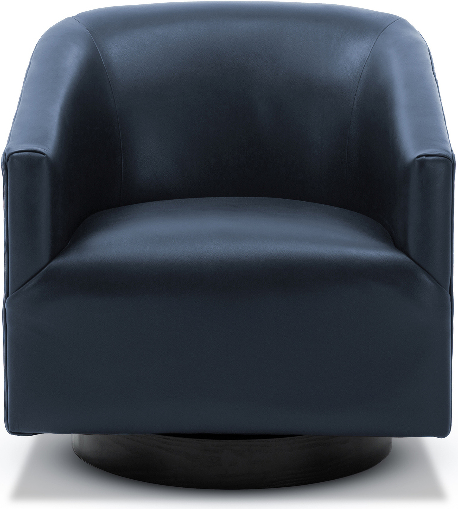 Gaven Wood Base Swivel Chair In Midnight Blue by Comfort Pointe ...