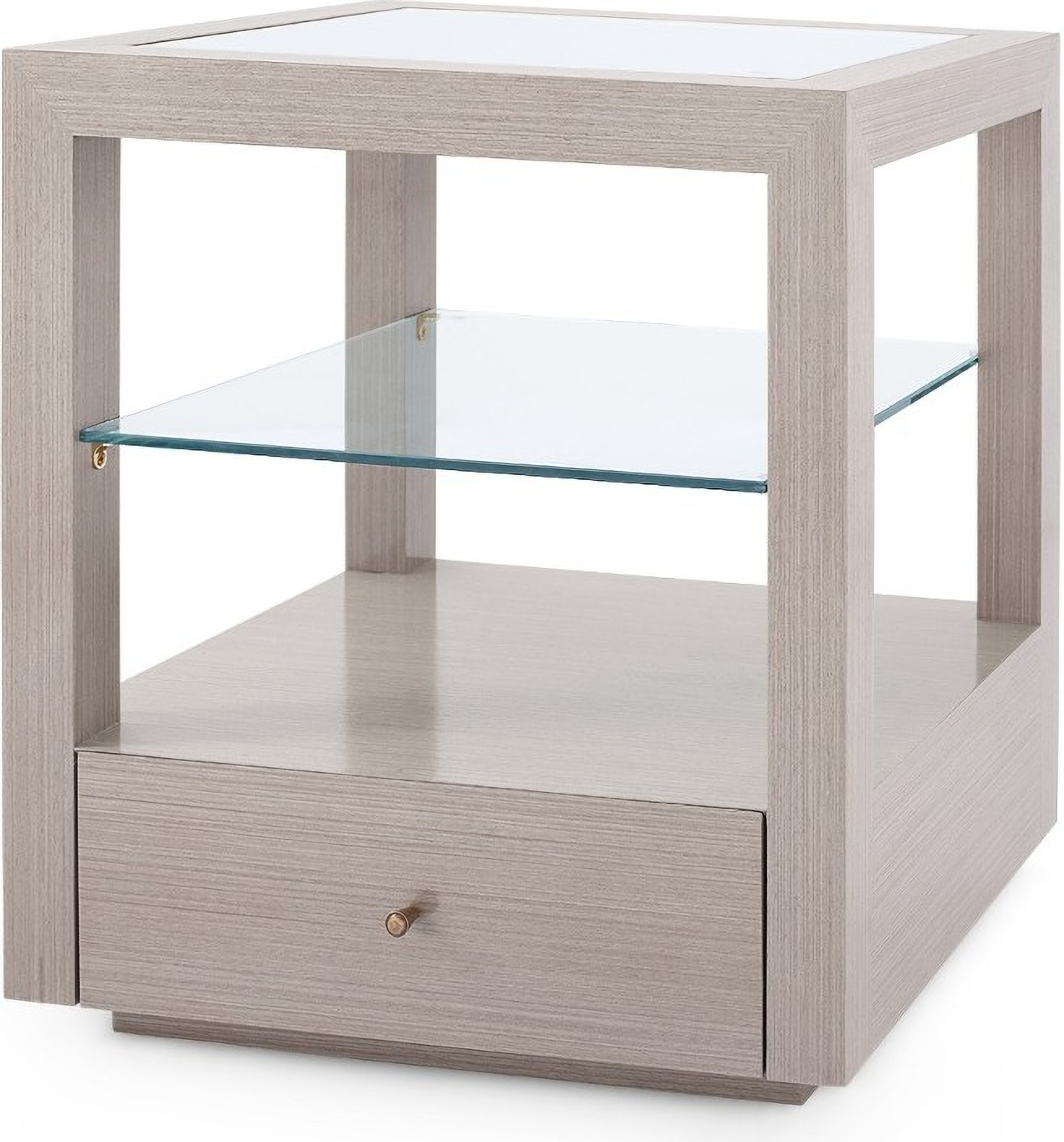 Gavin 1-Drawer Side Table In Taupe Gray by Villa & House | 1StopBedrooms