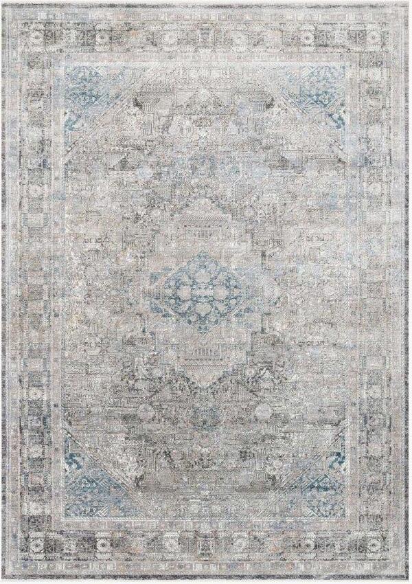 Gemma Silver/Blue 2'8" x 10' Rug by Loloi Rugs | 1StopBedrooms