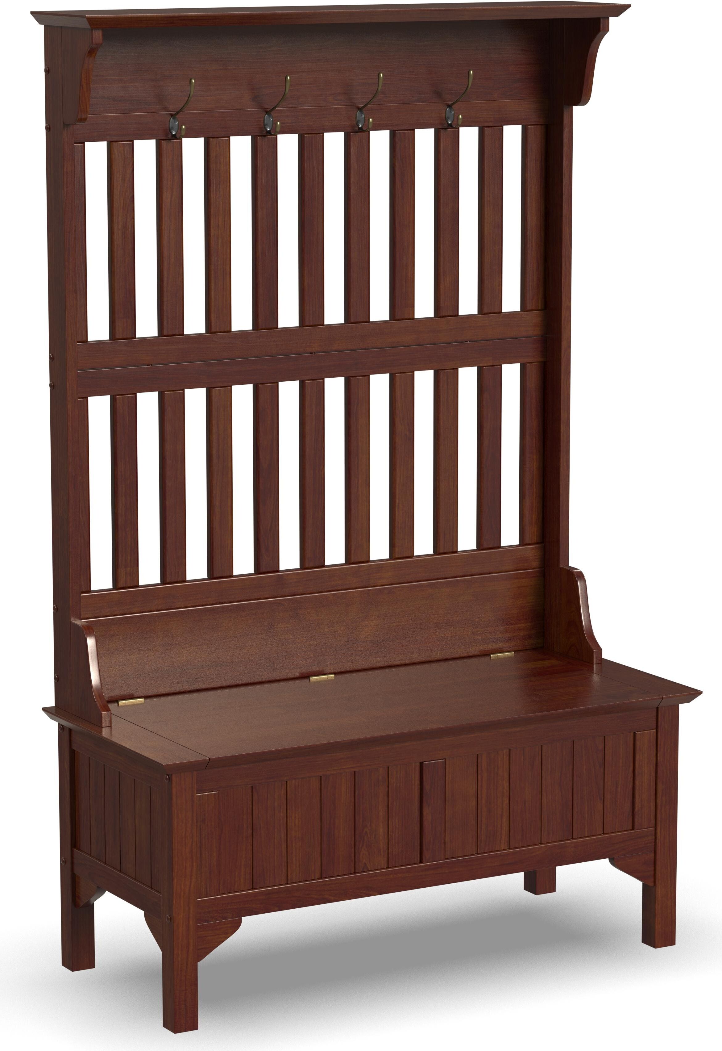 General Line Brown Hall Tree with Bench by Homestyles | 1StopBedrooms