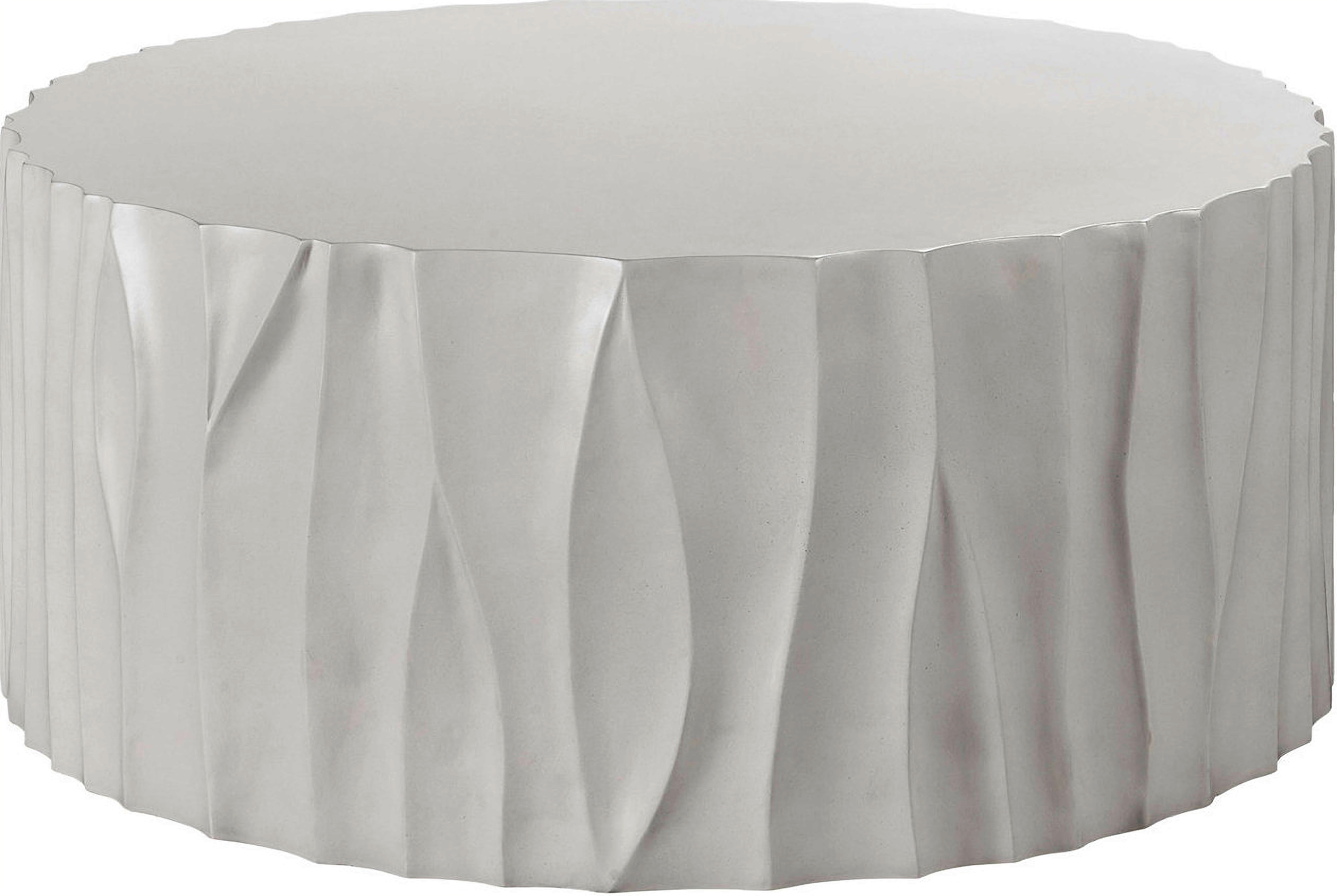 Geneva Cast Concrete Cocktail Table In White by Universal | 1StopBedrooms
