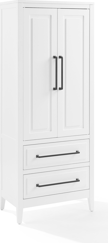Genevieve Kitchen Storage Pantry In White by Crosley Brands | 1StopBedrooms