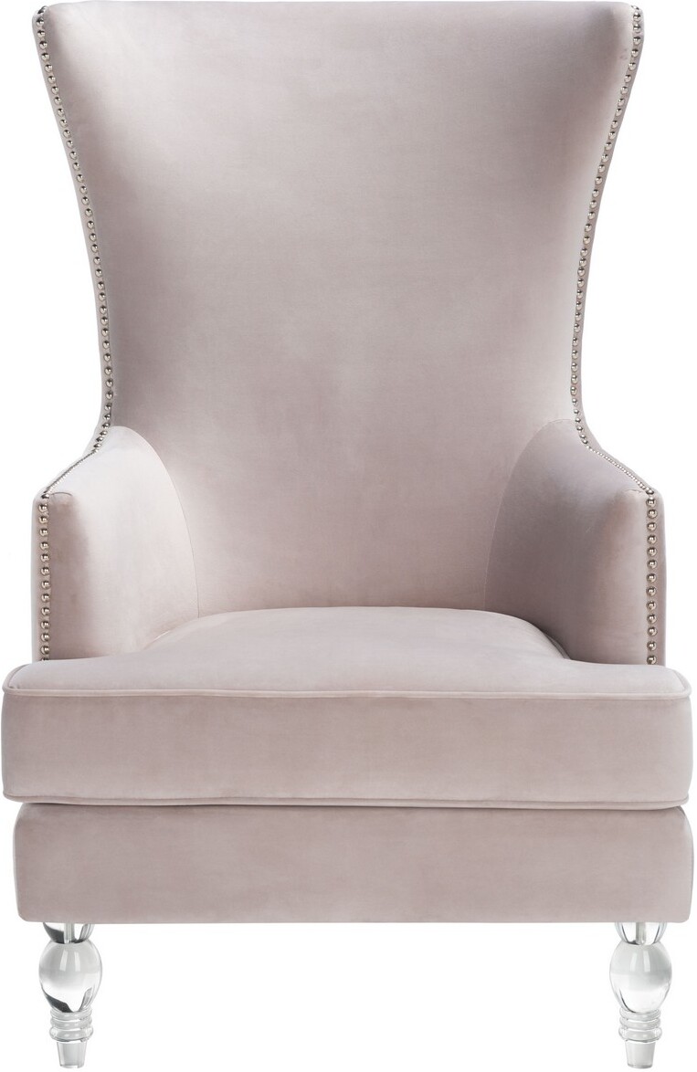 Geode Modern Wingback Chair In Pale by Safavieh Couture | 1StopBedrooms