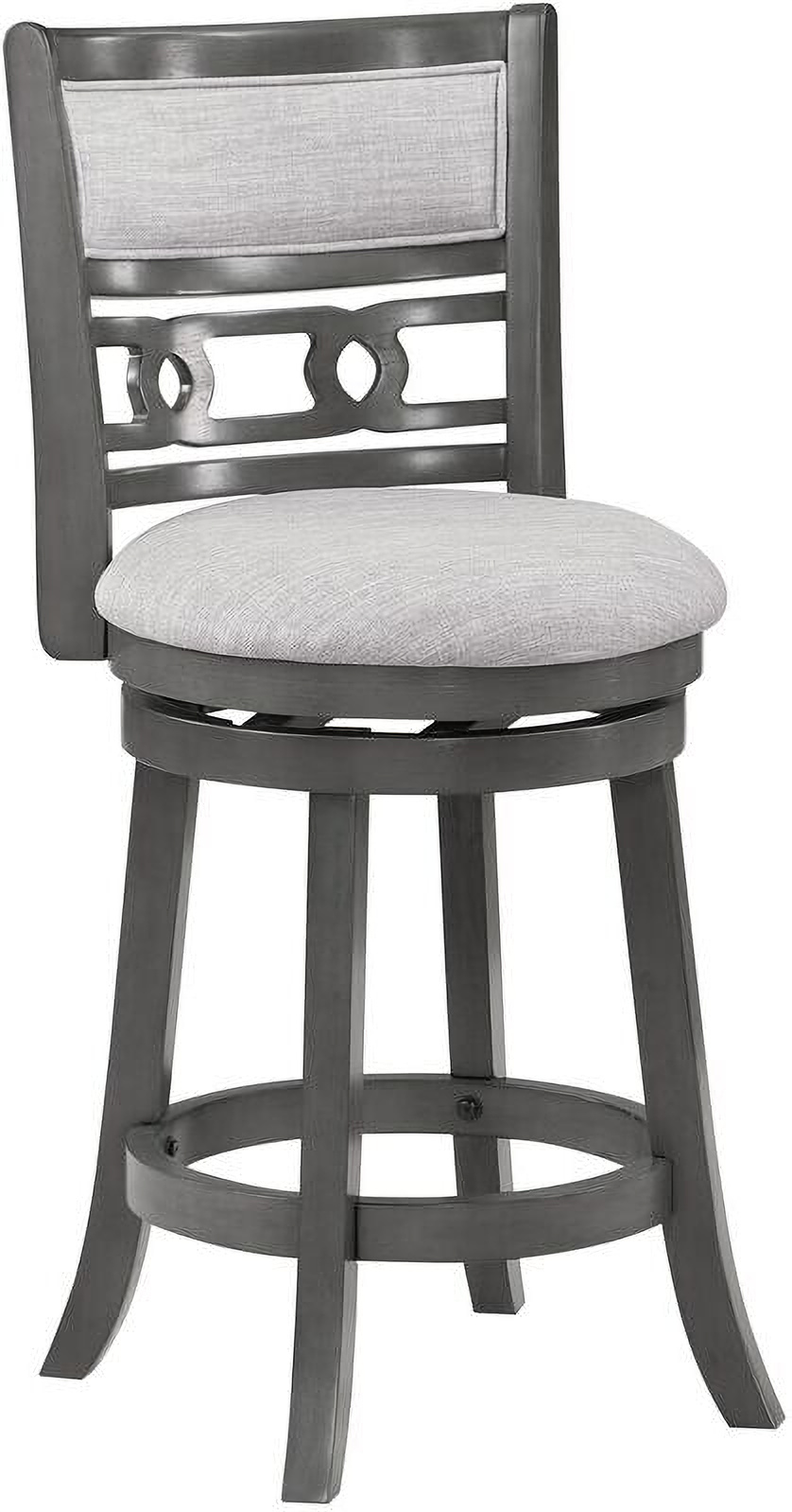 Gia 24 Inch Swivel Counter Stool with Fabric Seat In Gray by New ...