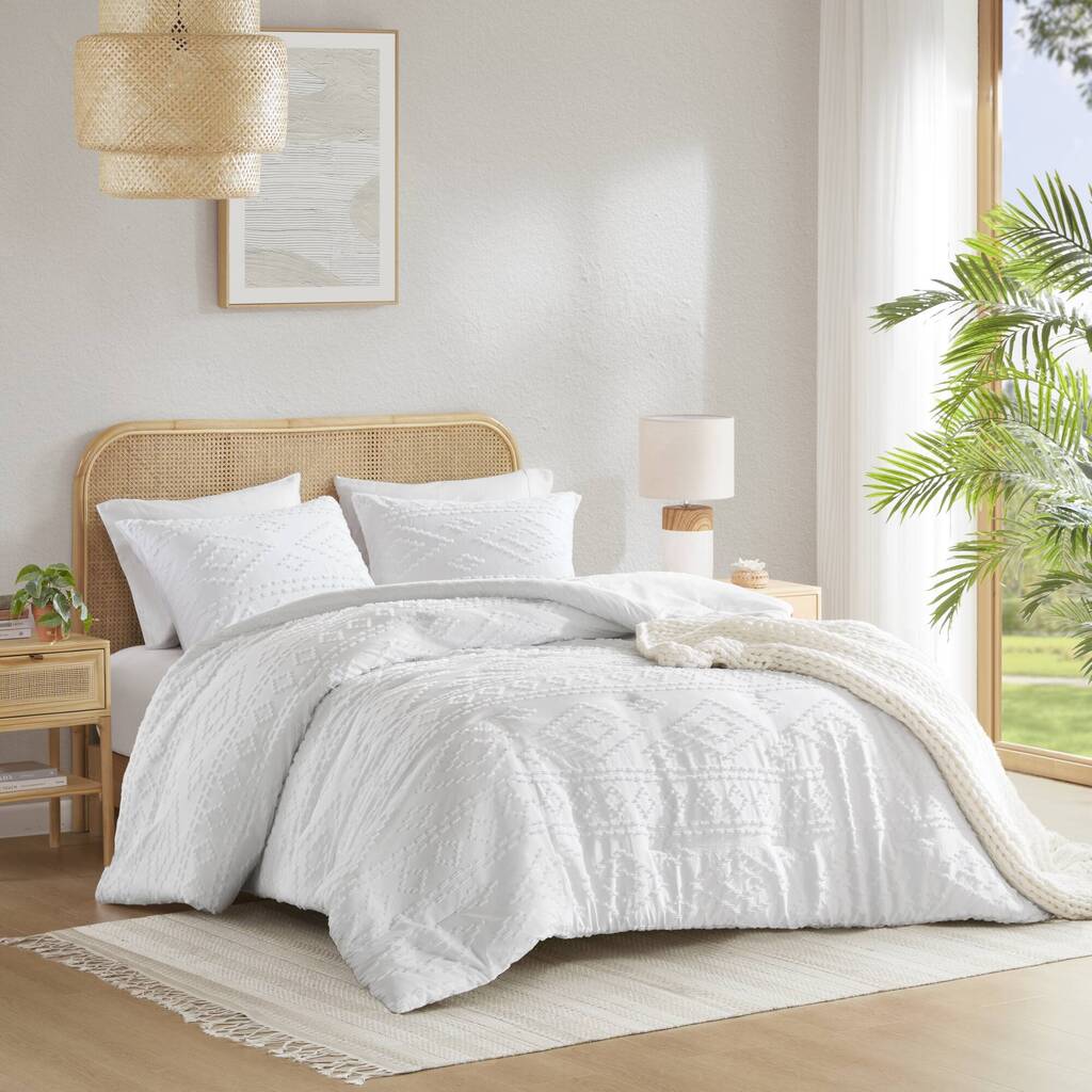 Gigi Comforter Mini Set In White by Olliix | 1StopBedrooms