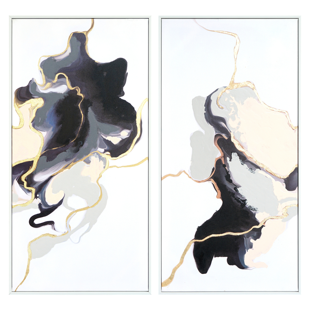 GiIded Monochrome Reverie Duo Canvas Wall Art Set of 2 In Multi by ...