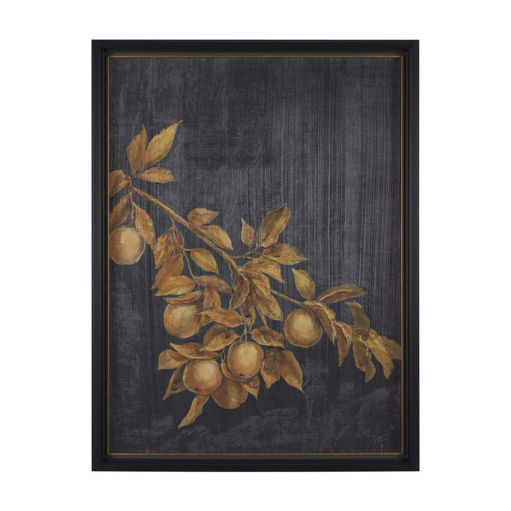 Gilded Bounty II Wall Art In Dark Gray and Green by Mercana | 1StopBedrooms
