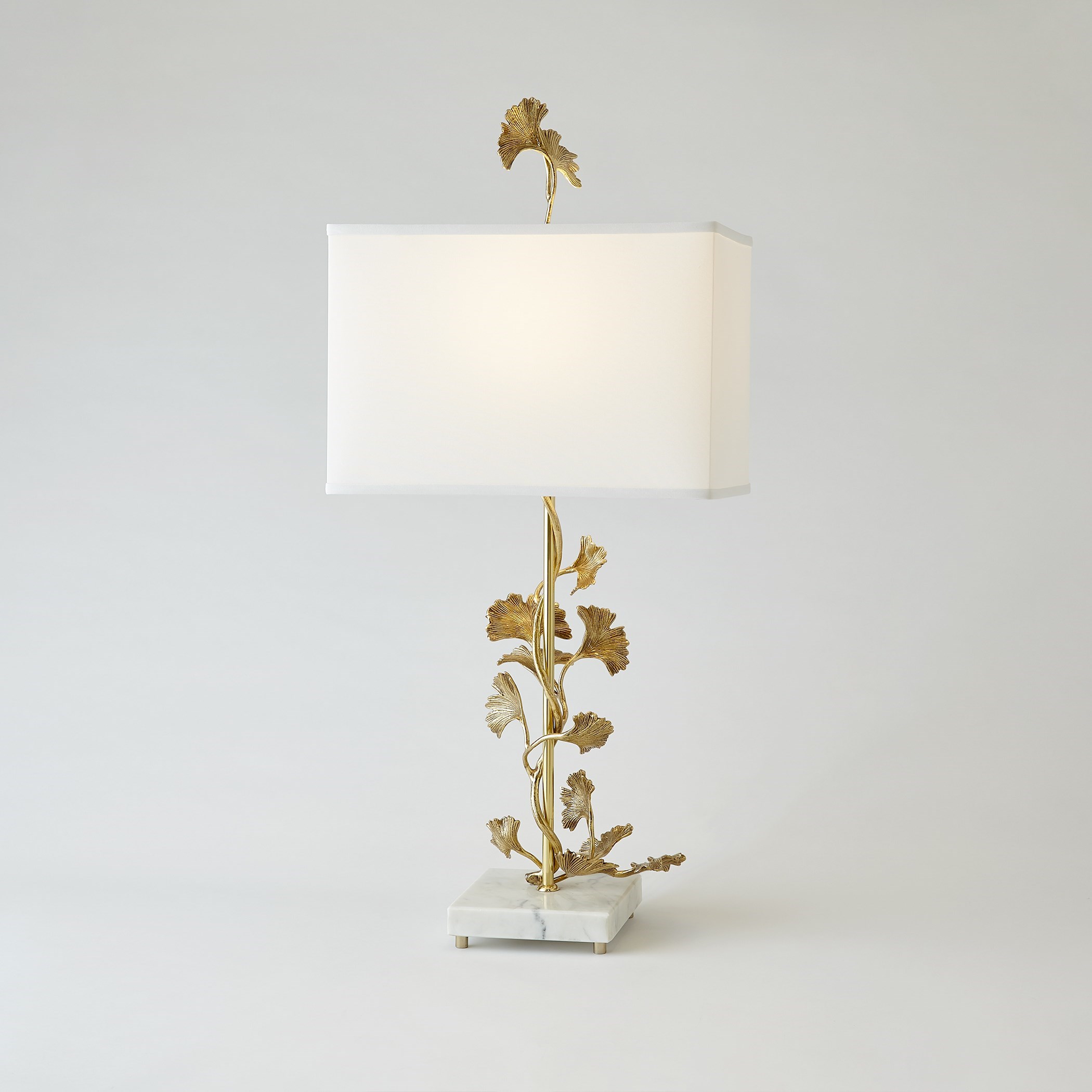 Ginkgo Table Lamp In Brass by Global Views | 1StopBedrooms