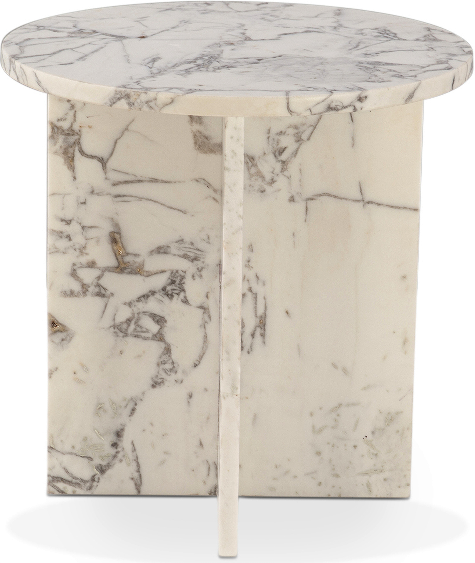 Giza 20 Inch Side Table In Alabaster Marble by Home Trends and Design ...