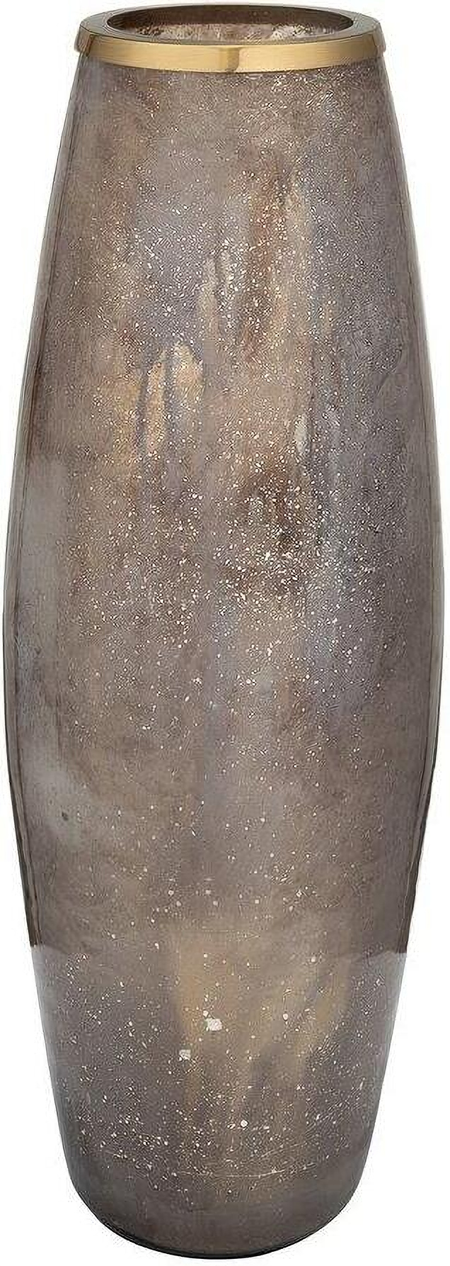 Glass 24 Inch Vase With Metal Ring In Champagne by Sagebrook ...