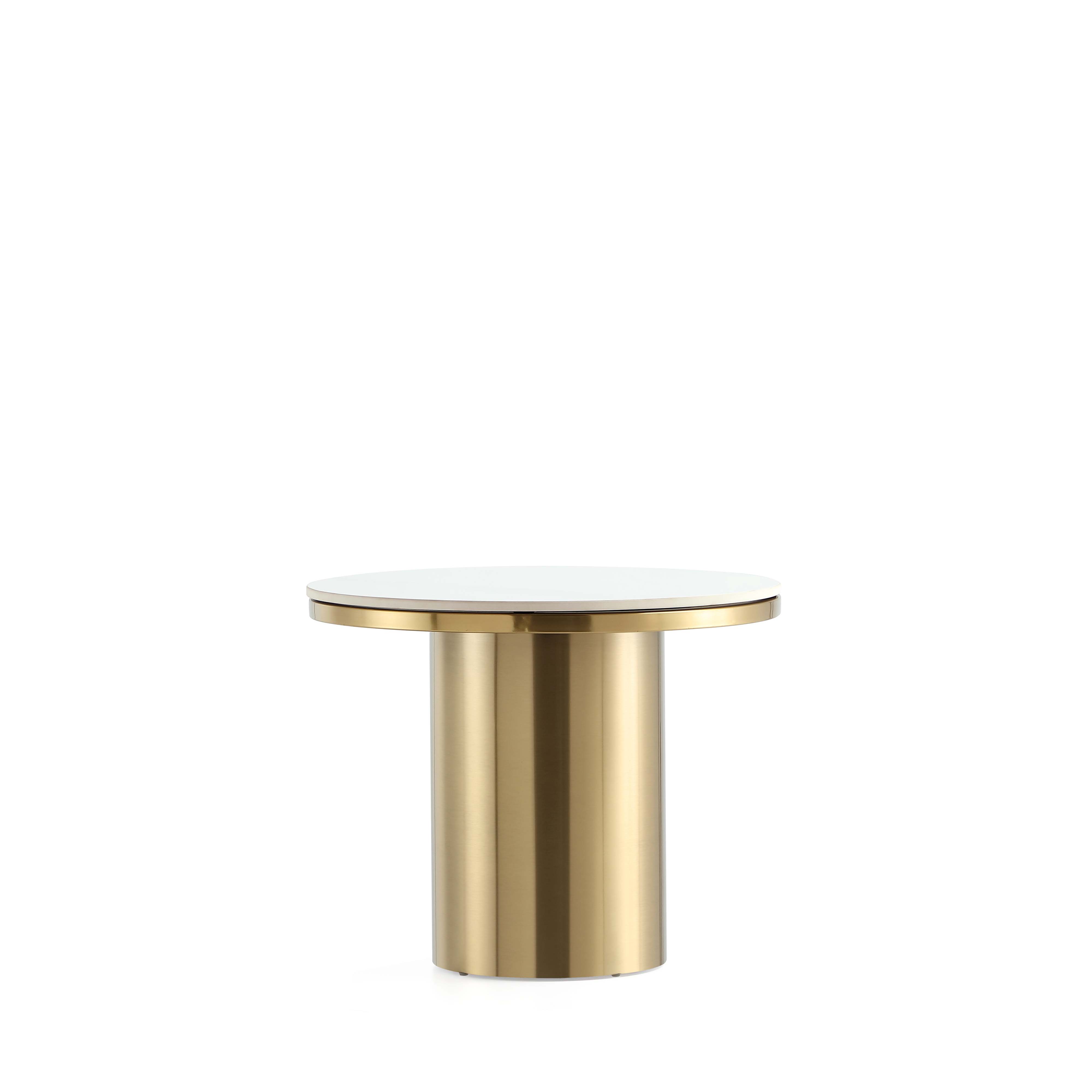 Glenn End Table In Gold by Manhattan Comfort | 1StopBedrooms