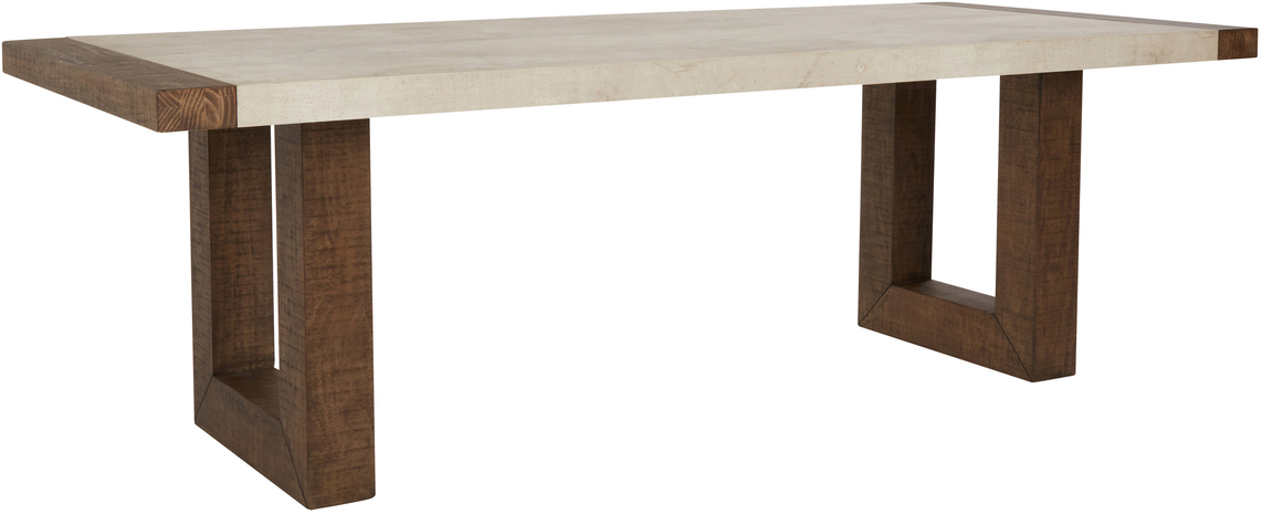 Glenwood 94 Inch Dining Table In Alabaster White and Chestnut by ...