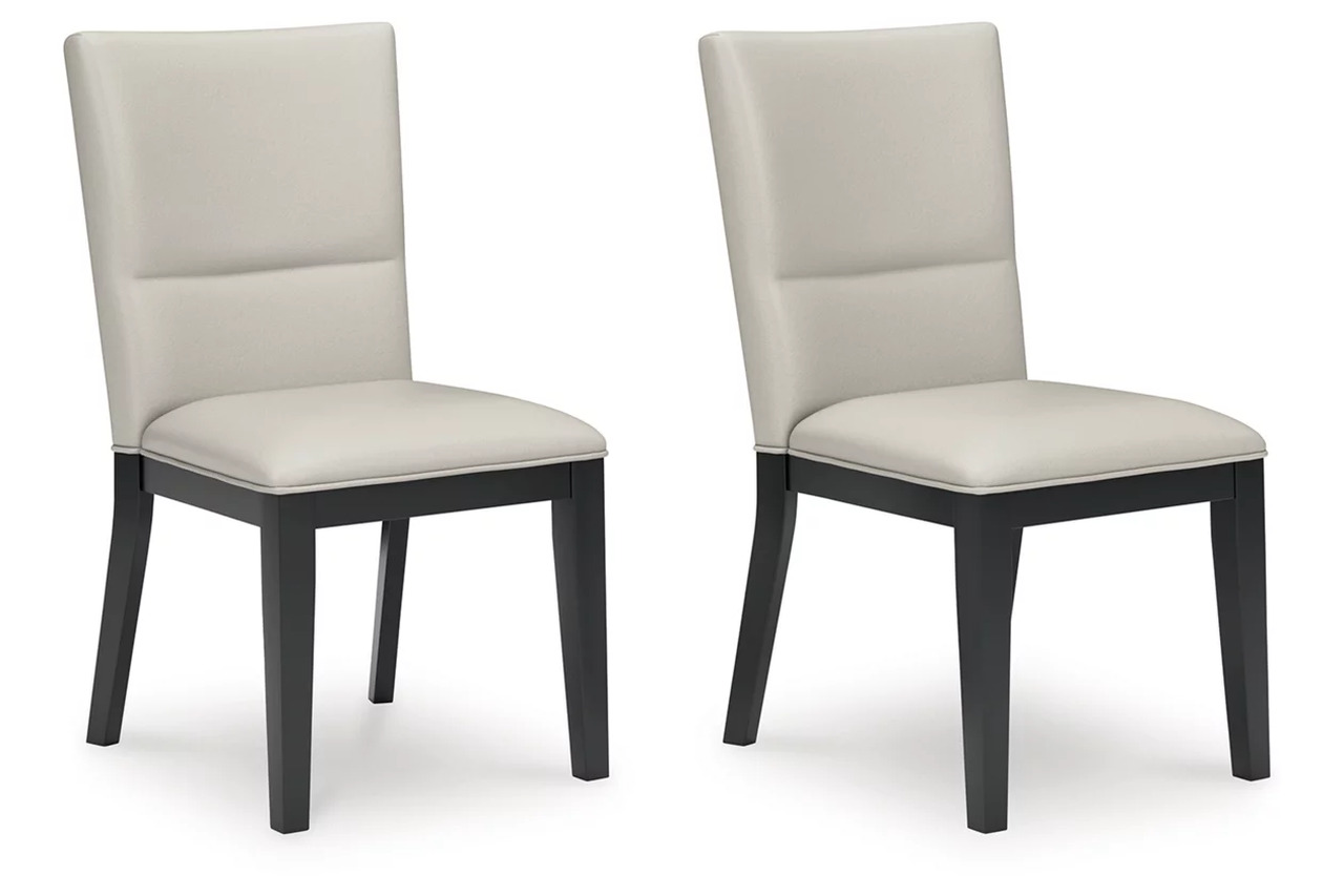 Glinari Dining Chair Set of 2 In Black and Taupe by Ashley Furniture ...