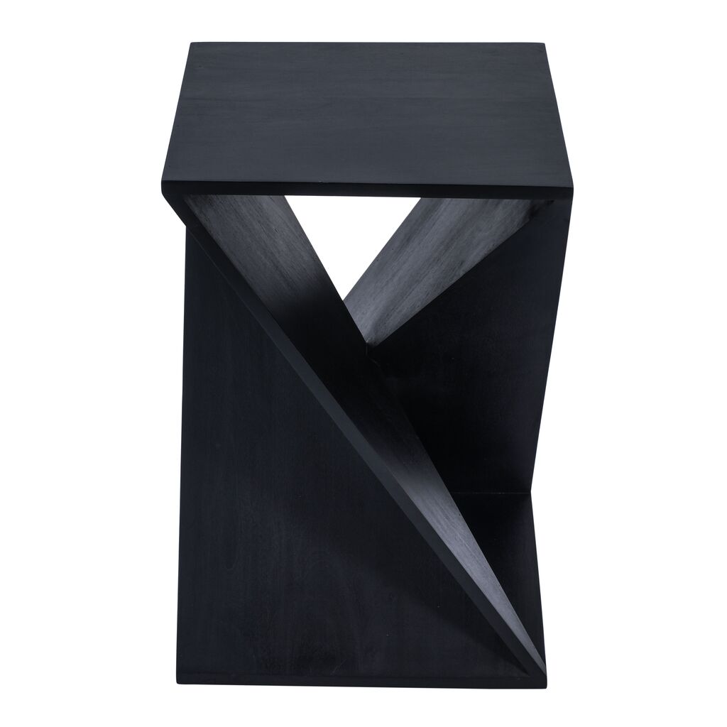 Global Archive Solid Mango Hardwood Angled Jasper Table In Black by ...