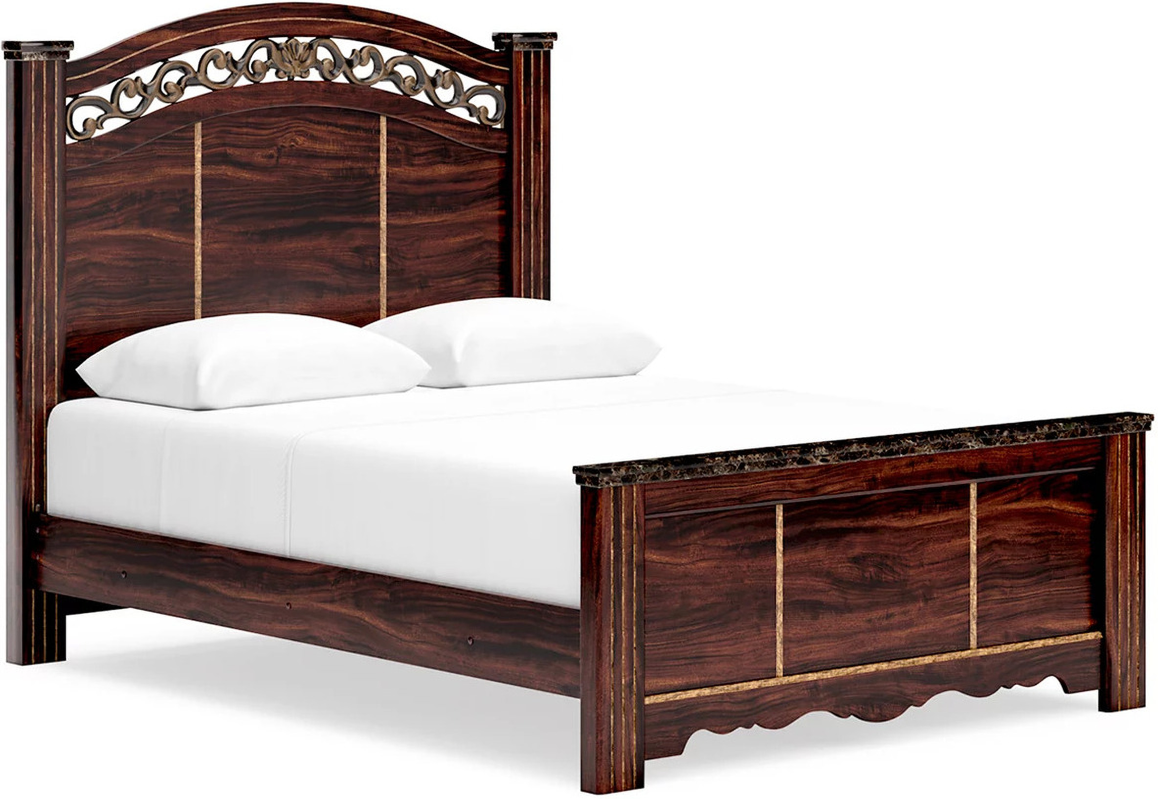 Glosmount Queen Poster Bed In Two-tone by Ashley Furniture | 1StopBedrooms