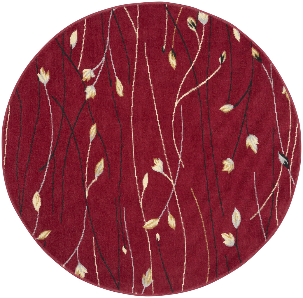 Grafix 4' x 4' Round Indoor Rug In Red by Nourison | 1StopBedrooms