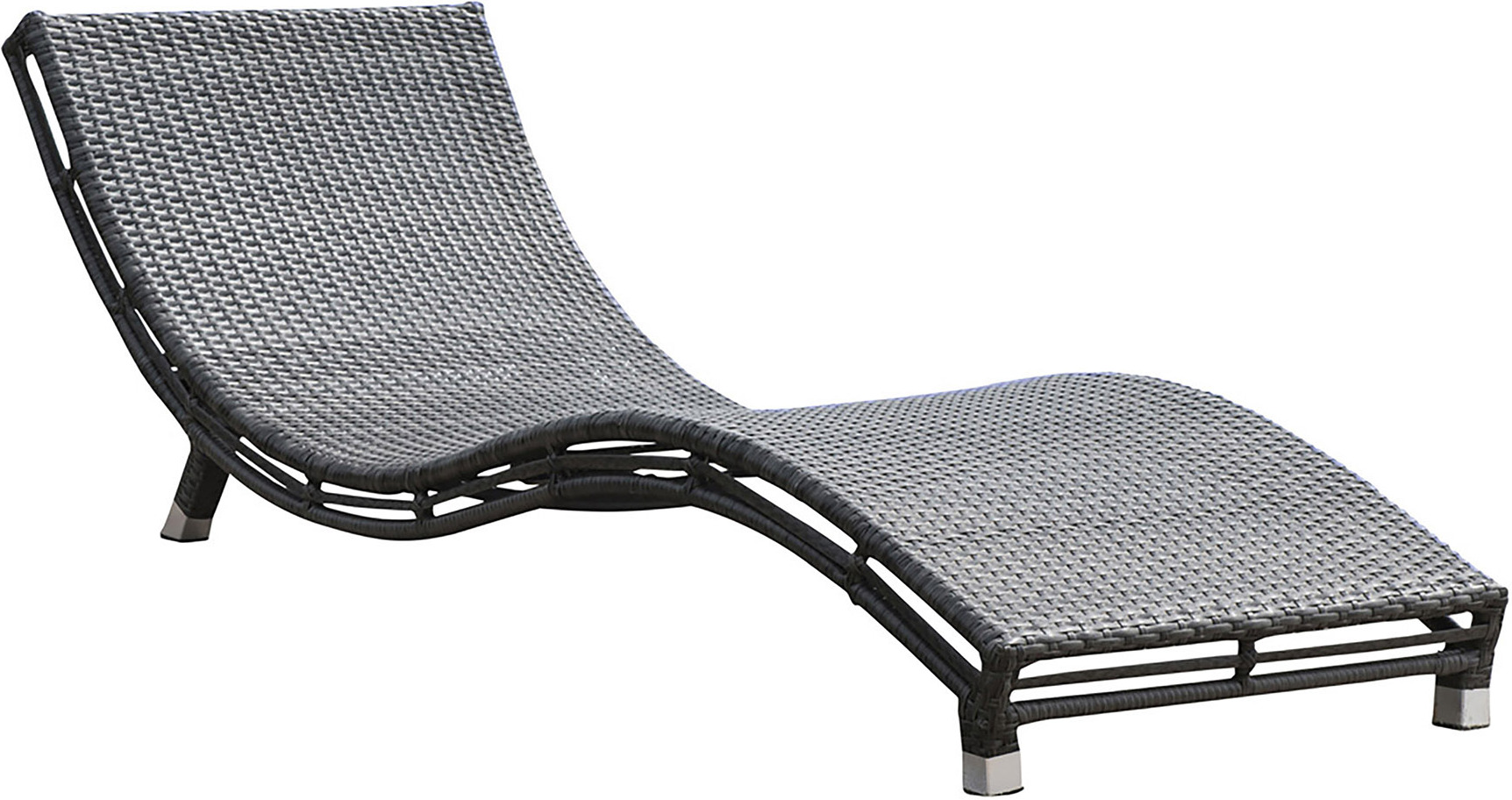 Graphite Curve Chaise Lounge In Gray by Pelican Reef | 1StopBedrooms