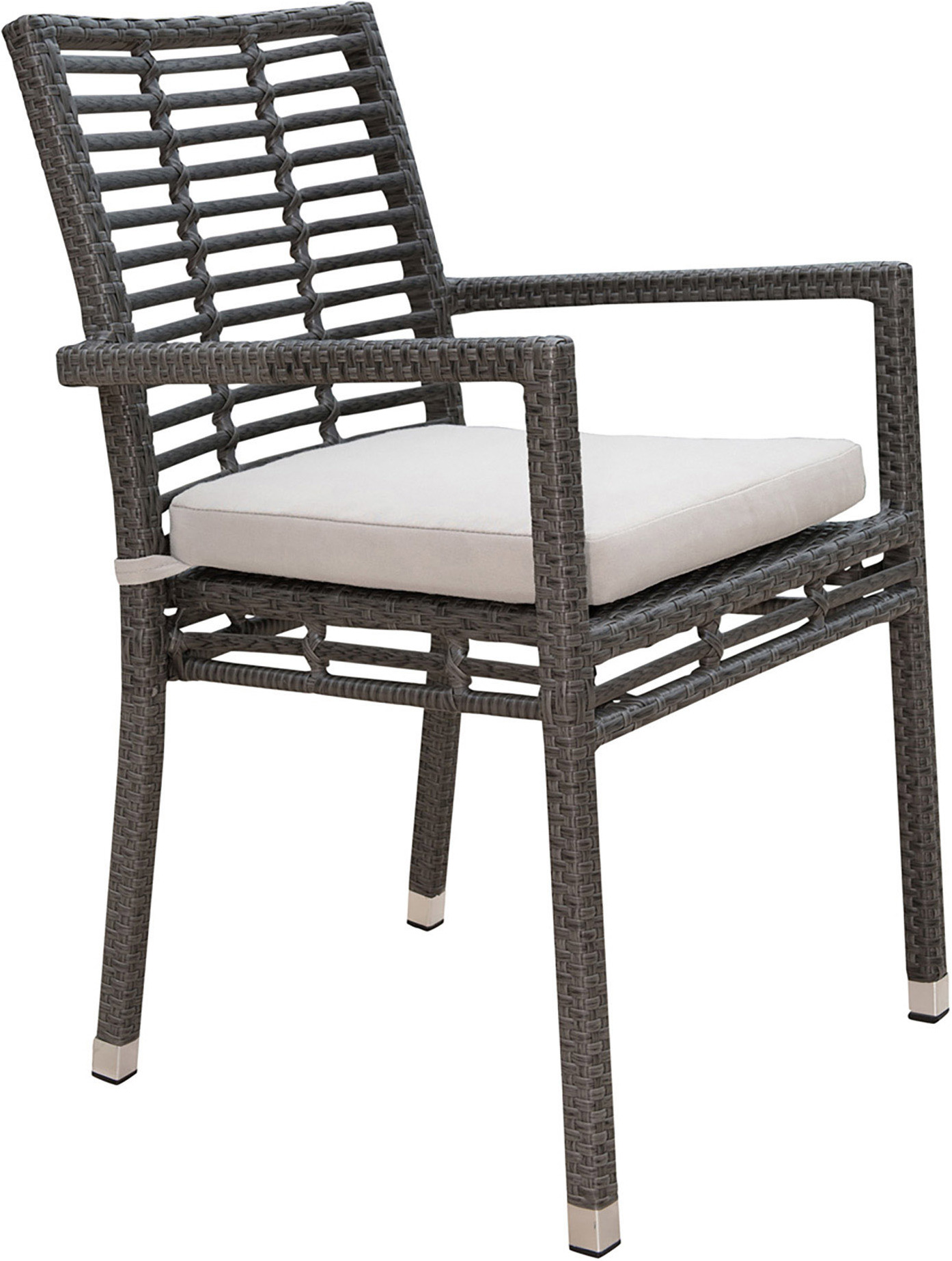 Graphite Stackable Armchair with Cushion In Gray by Pelican Reef ...
