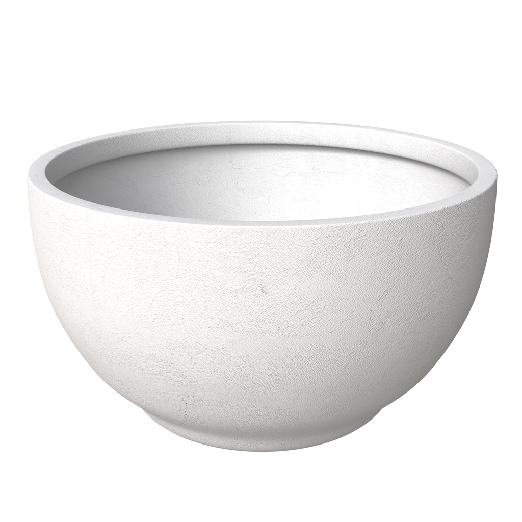 Grove Hemisphere Poly Clay 10.6 Dia. Planter In White by LeisureMod ...