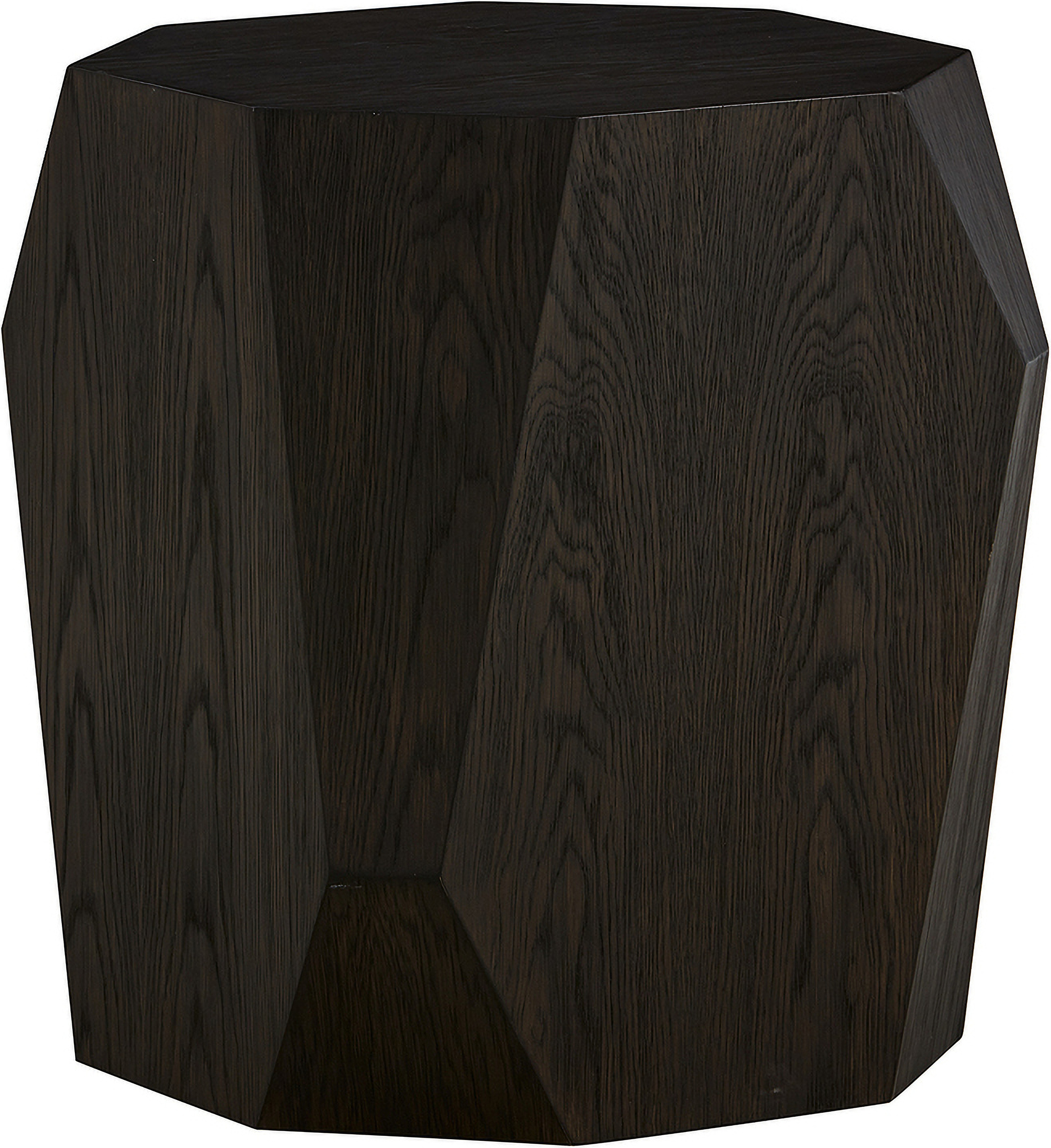 Haden Solid Wood with Oak Veneer Geometric Modern Design 18.5 Inch End ...