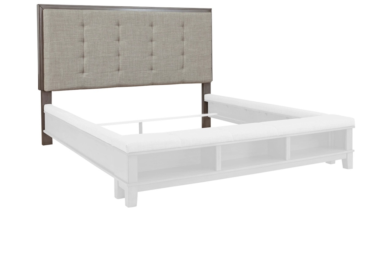 Hallanden King/California King Upholstered Panel Headboard In Grey ...
