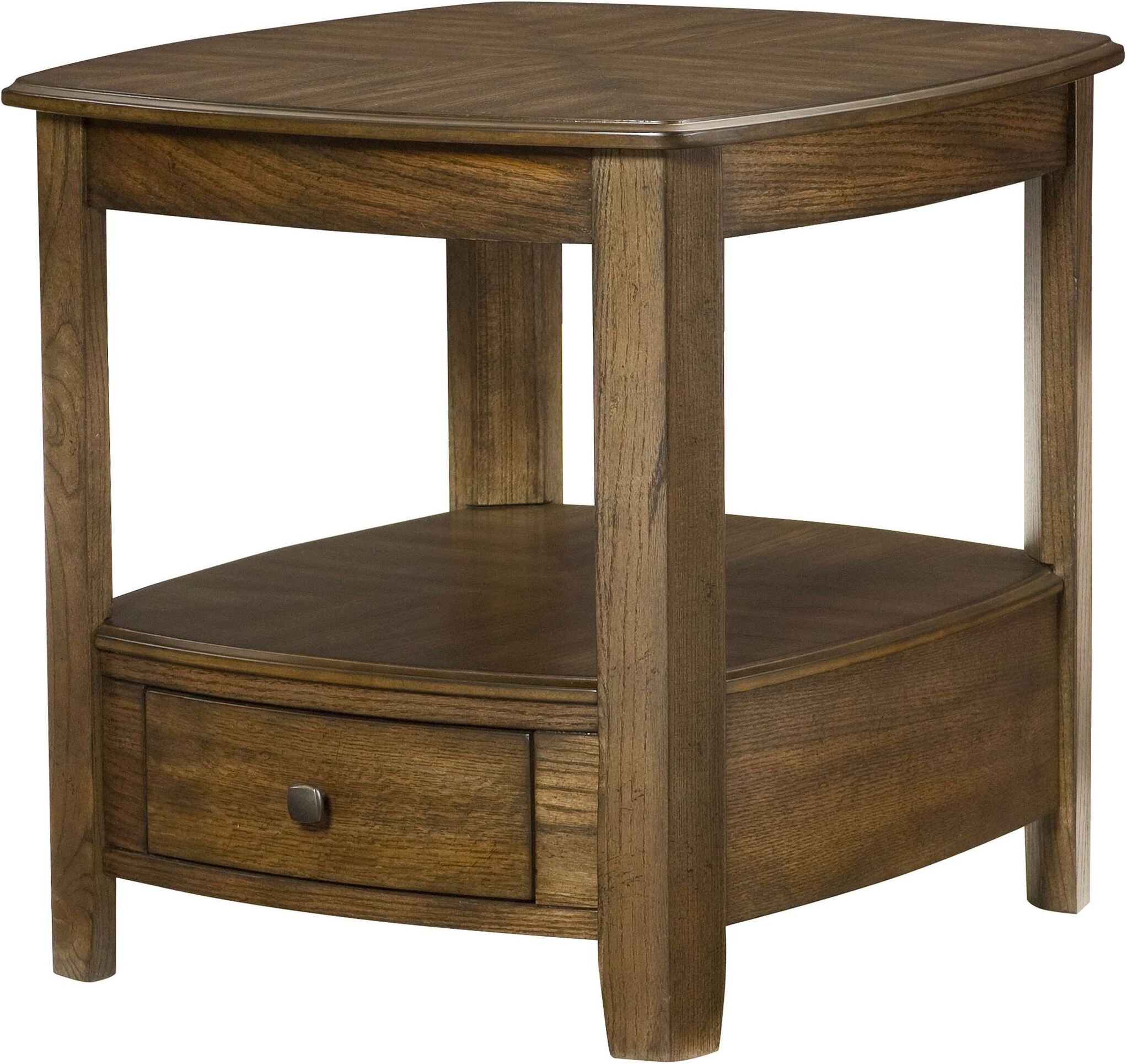 Primo Warm Medium Brown Rectangular Drawer End Table by Hammary ...