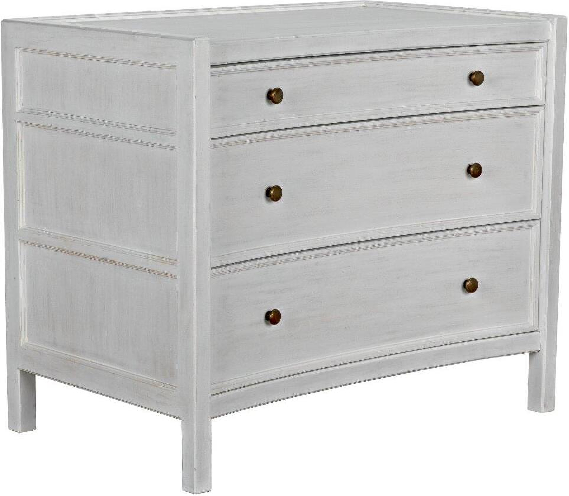 Hampton Side Table Inwhite Wash by Noir | 1StopBedrooms