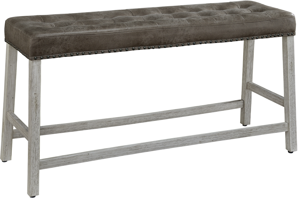 Harmony Cove Upholstered Counter Bench In Antique White by Progressive ...