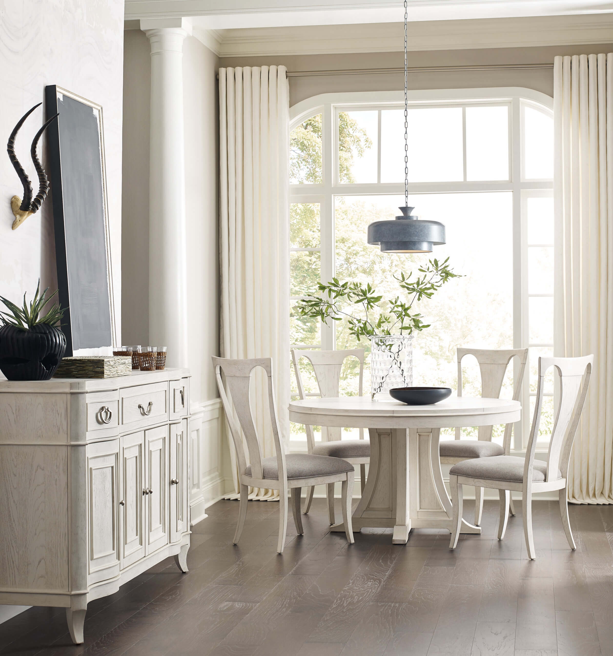 Harmony Round Dining Set In In Eggshell by American Drew | 1StopBedrooms