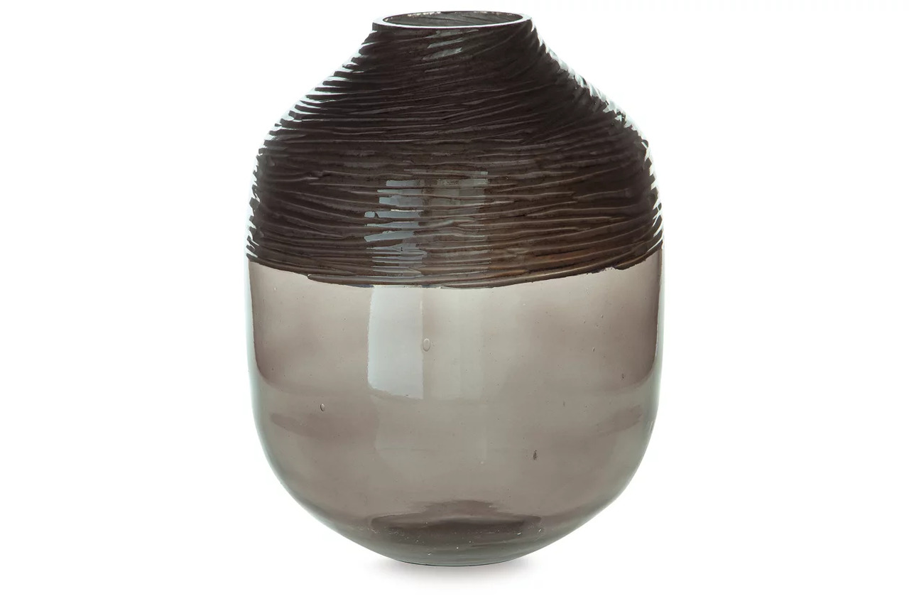 Harpwick 12 Inch Vase In Iridescent Gray by Ashley Furniture ...
