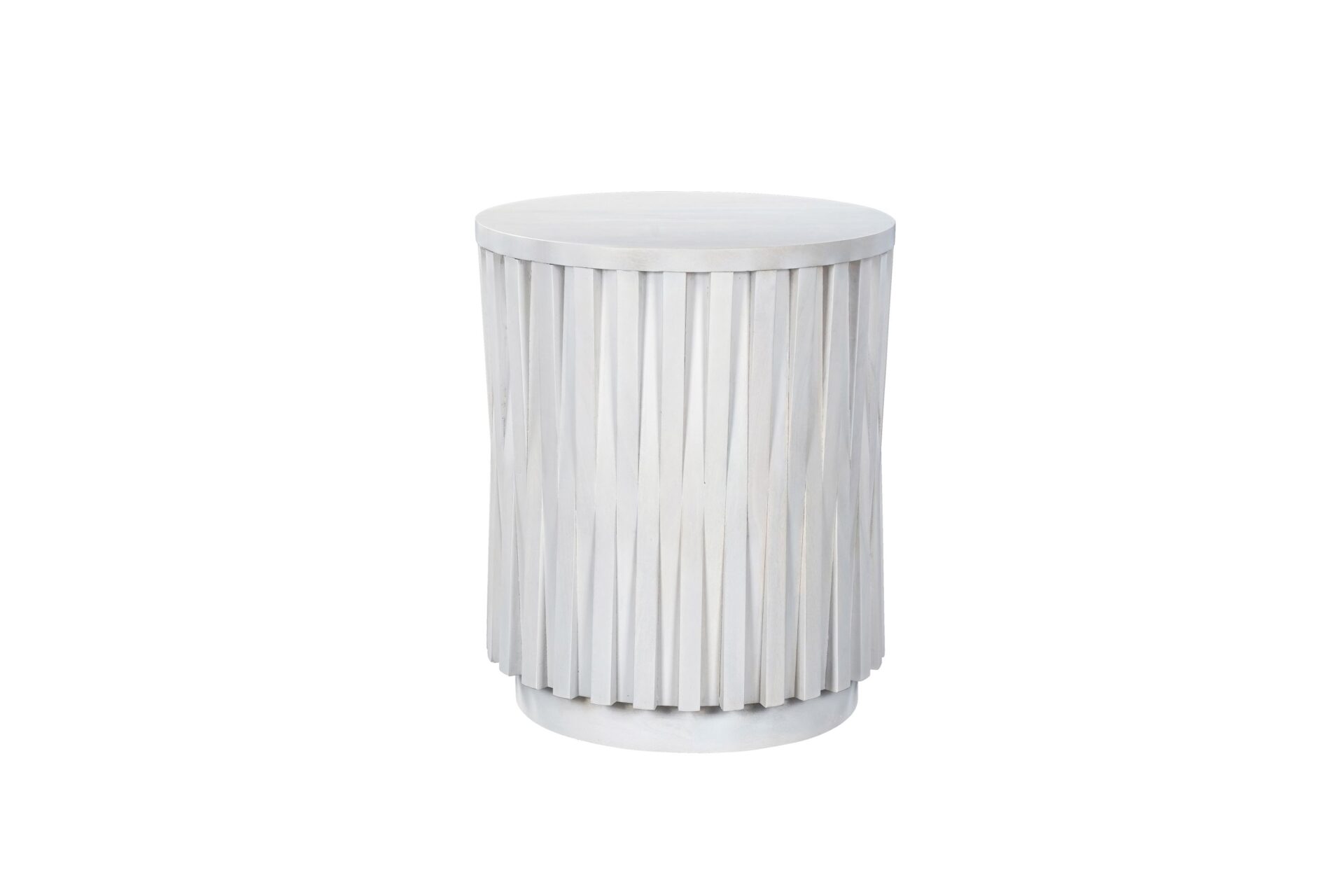 Hatteras Hi-Lo Vertical Slats Accent Table In Whitewash by Carolina ...