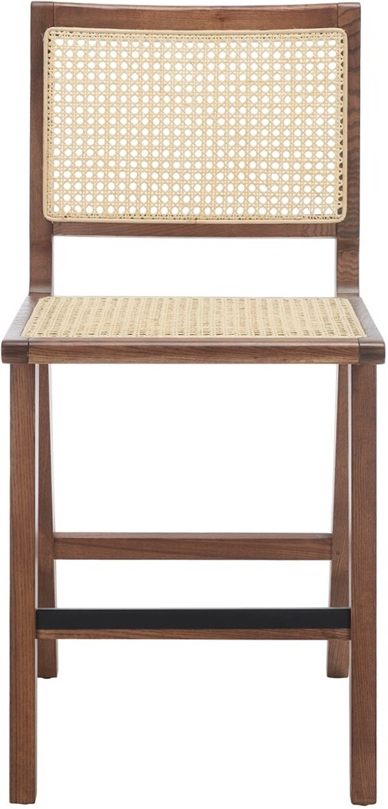 Hattie French Cane Counter Stool In Natural Walnut by Safavieh Couture ...
