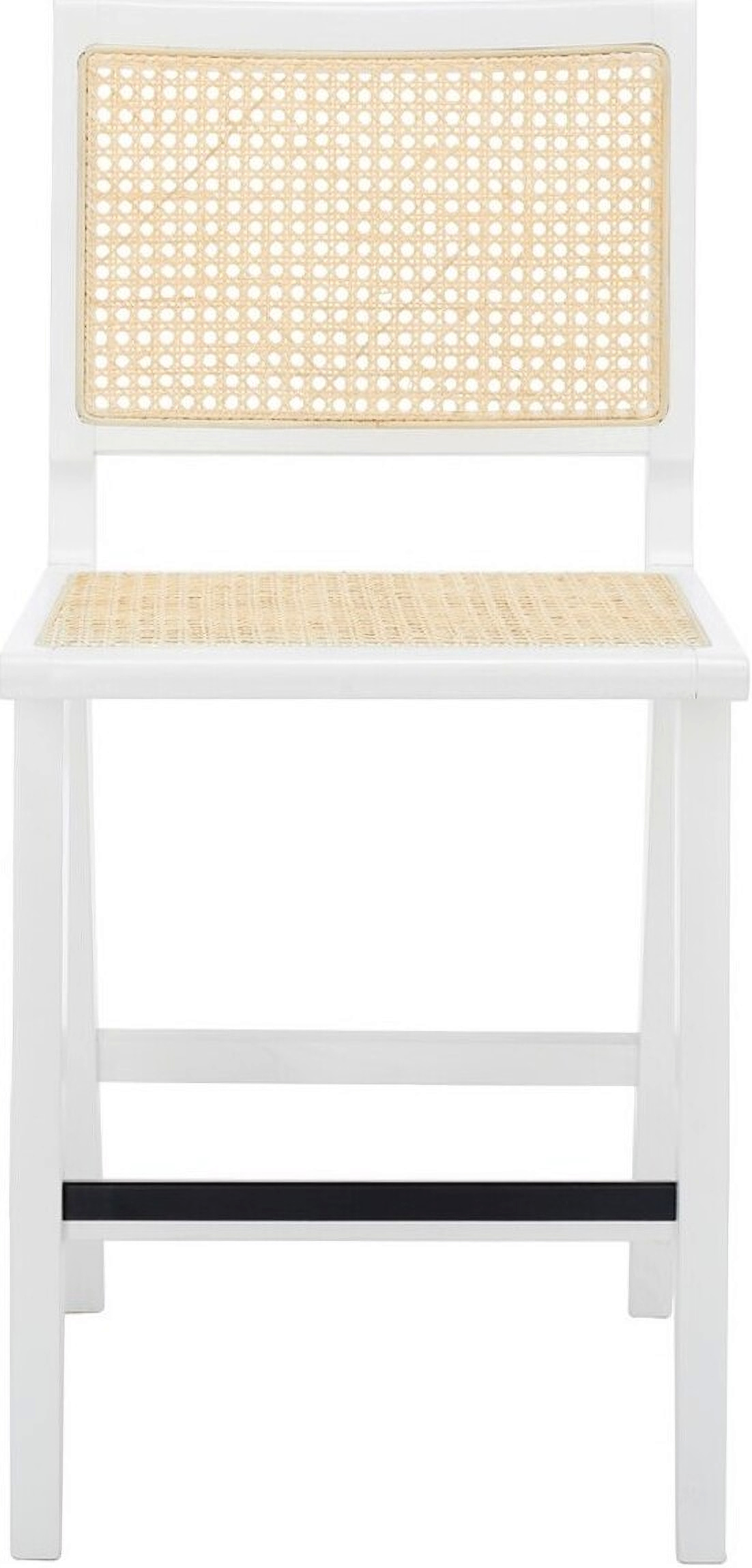 Hattie French Cane Counter Stool In White/Natural by Safavieh Couture ...