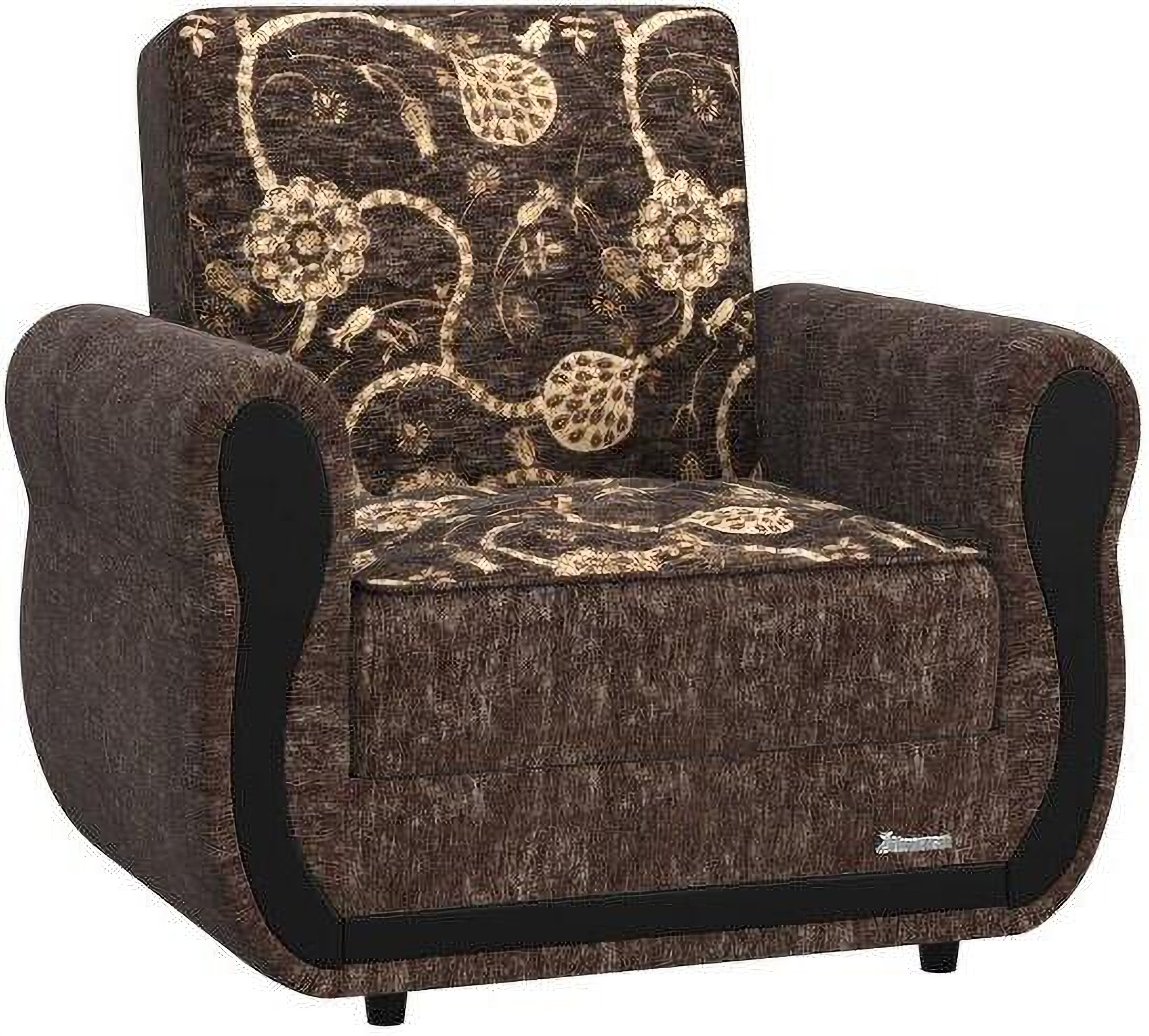 Havana Upholstered Convertible Armchair with Storage In Gray by ...