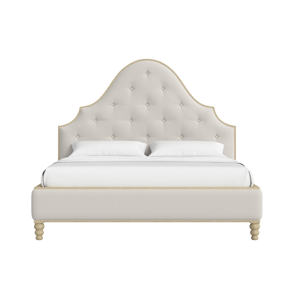 Haven King Upholstered Bed In Sundrenched Oak by A.R.T. | 1StopBedrooms