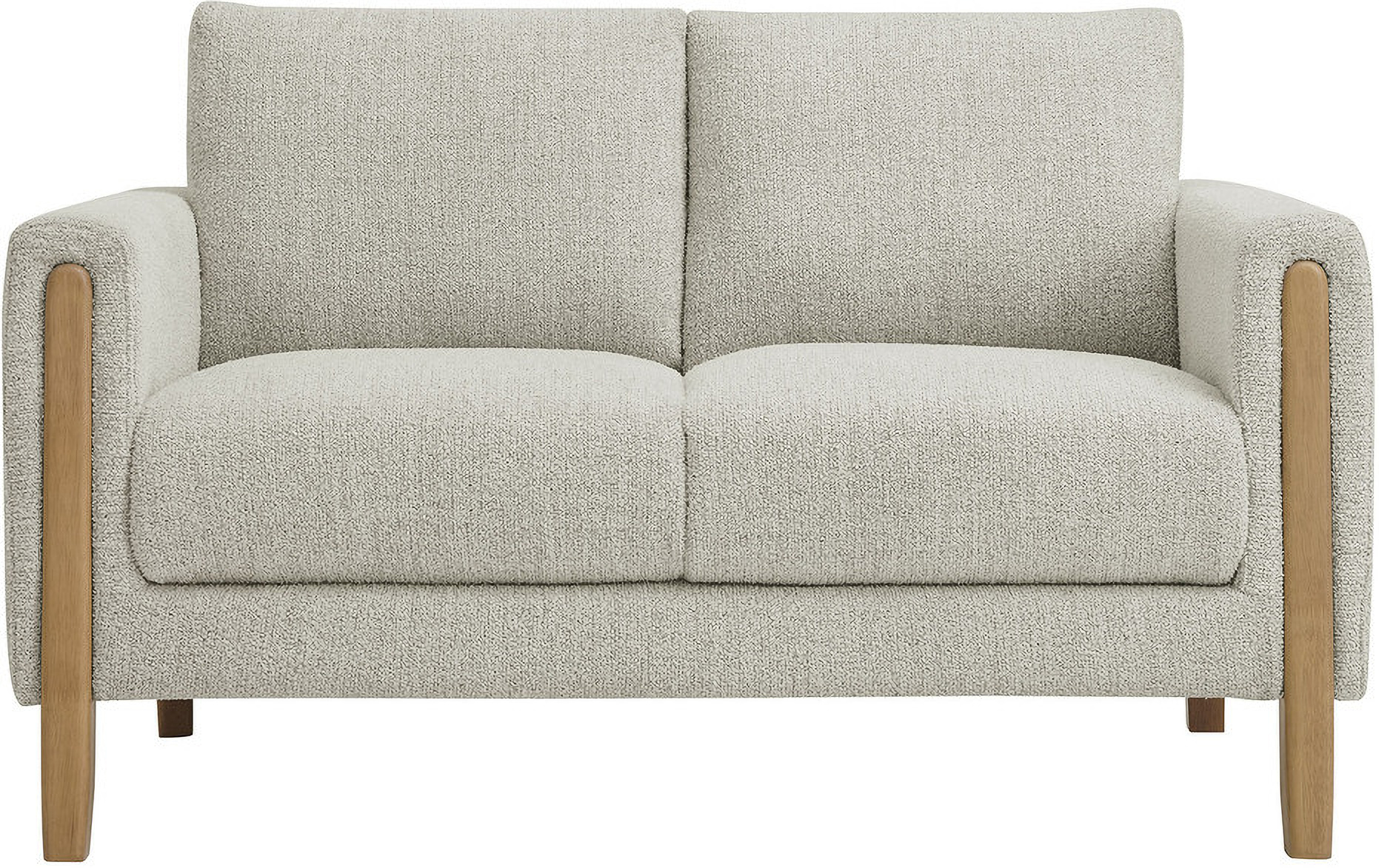Hawken Boucle Fabric Loveseat In Parchment Beech by Modway | 1StopBedrooms